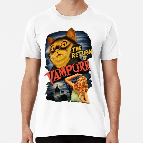 100% cotton tshirts men tee THE RETURN OF THE VAMPIRE CAT - HOR Made in ...