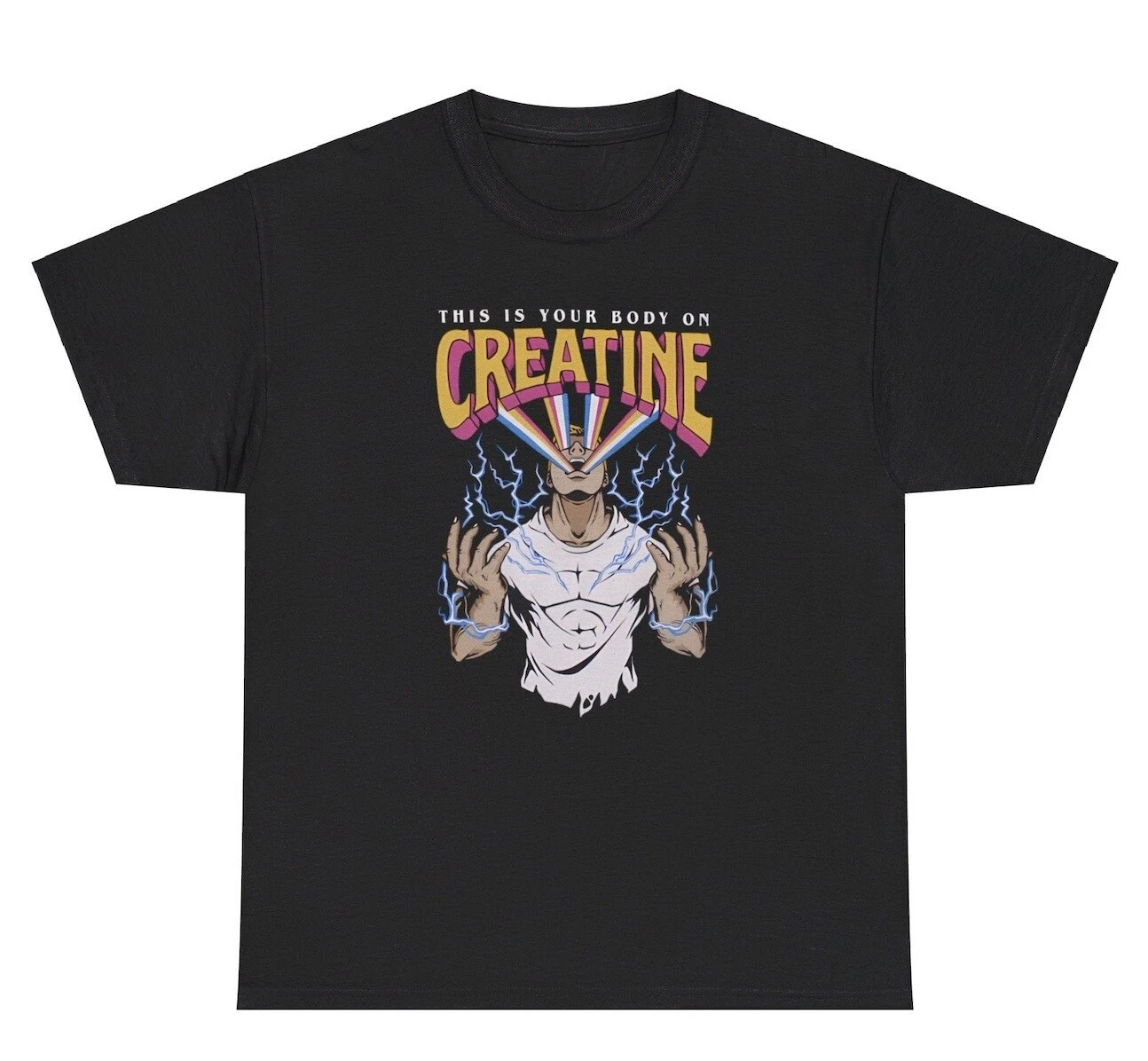 100% cotton tshirts men tee This Is Your Body On Creatine T Shirt Funny ...