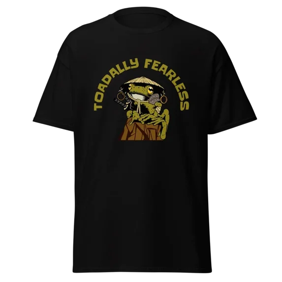 100% cotton tshirts men tee Toadally Fearless Mens T Shirt Samurai Toad ...