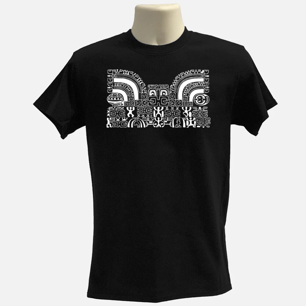 100% cotton tshirts men tee Tribal t-shirt, aztec design, Illustration ...