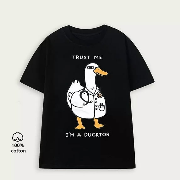 100% cotton tshirts men tee Trust Me I'm A Ducktor T-Shirt - Walmart.com