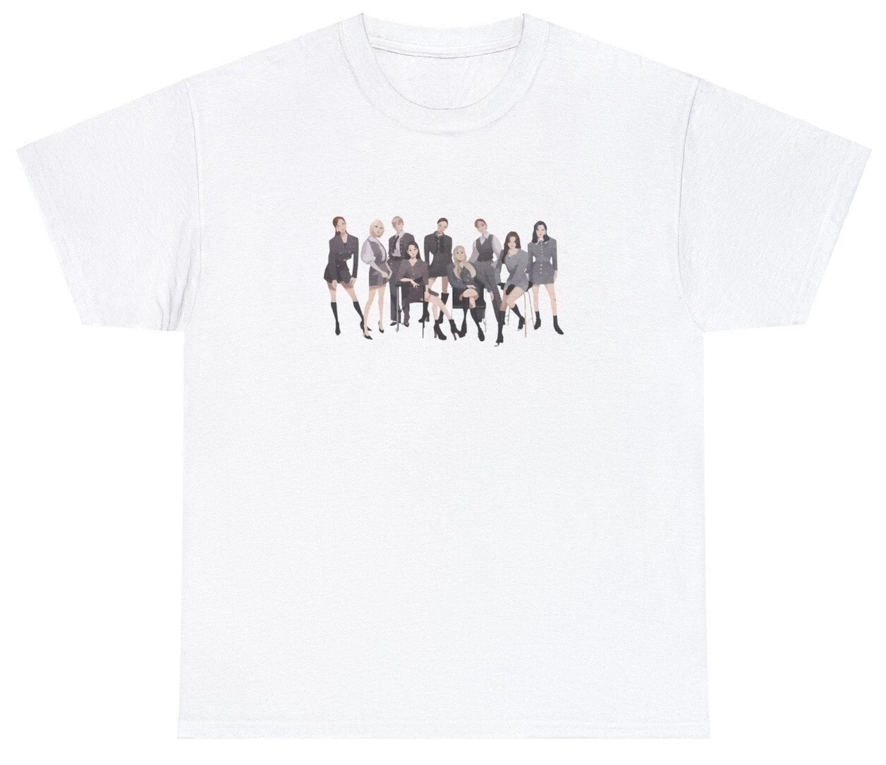 100% cotton tshirts men tee Twice T Shirt KPop Tour Jihyo Nayeon Momo ...