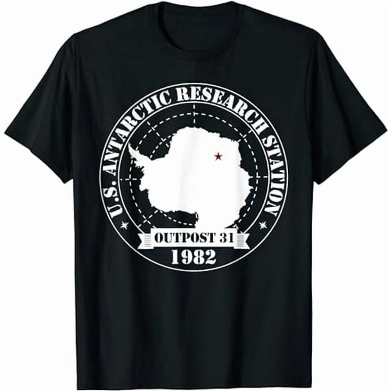 100% cotton tshirts men tee US Antarctic Research Station Outpost 31 Year 1982 T-Shirt - Walmart.com