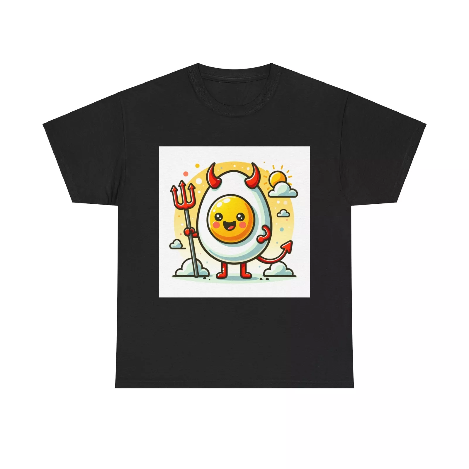 100% cotton tshirts men tee Unisex Adult T Shirt Deviled Egg Whimsical ...