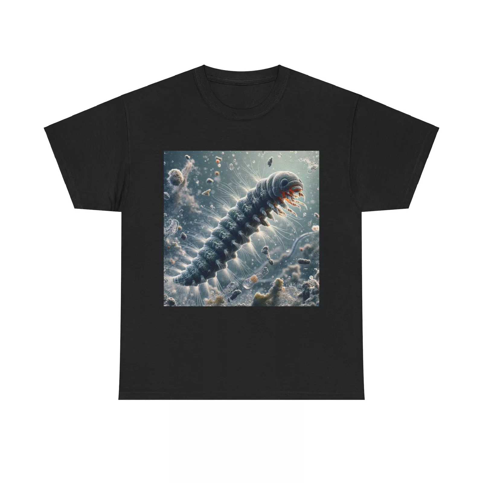 100% cotton tshirts men tee Unisex Adult T Shirt Larva Microscope Art ...
