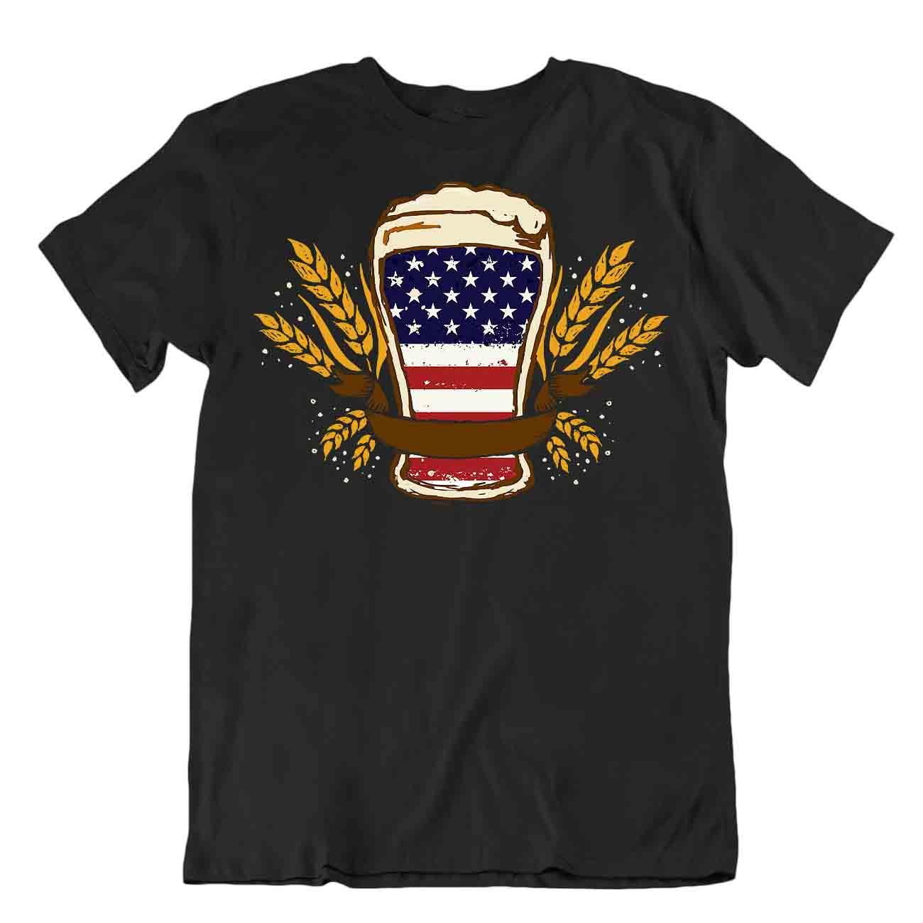 100% cotton tshirts men tee Usa Parody Drinking Humor T-SHIRT Amusing ...