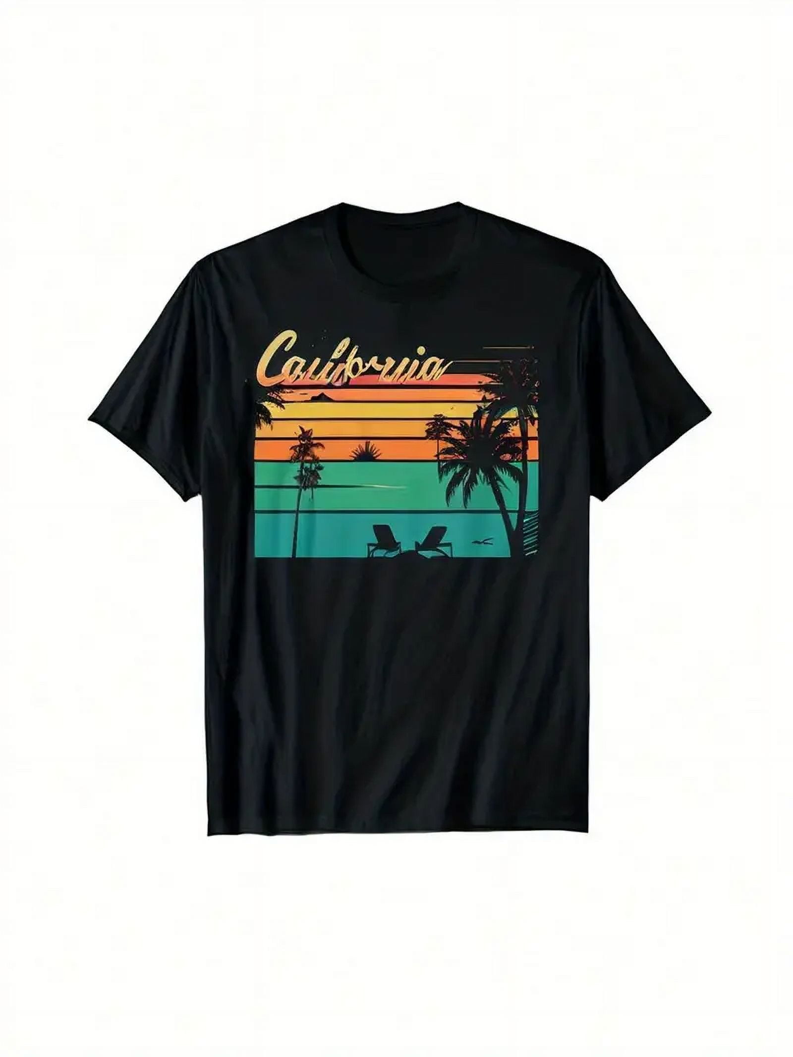 100% cotton tshirts men tee Vintage California Surfing Beach Venice ...