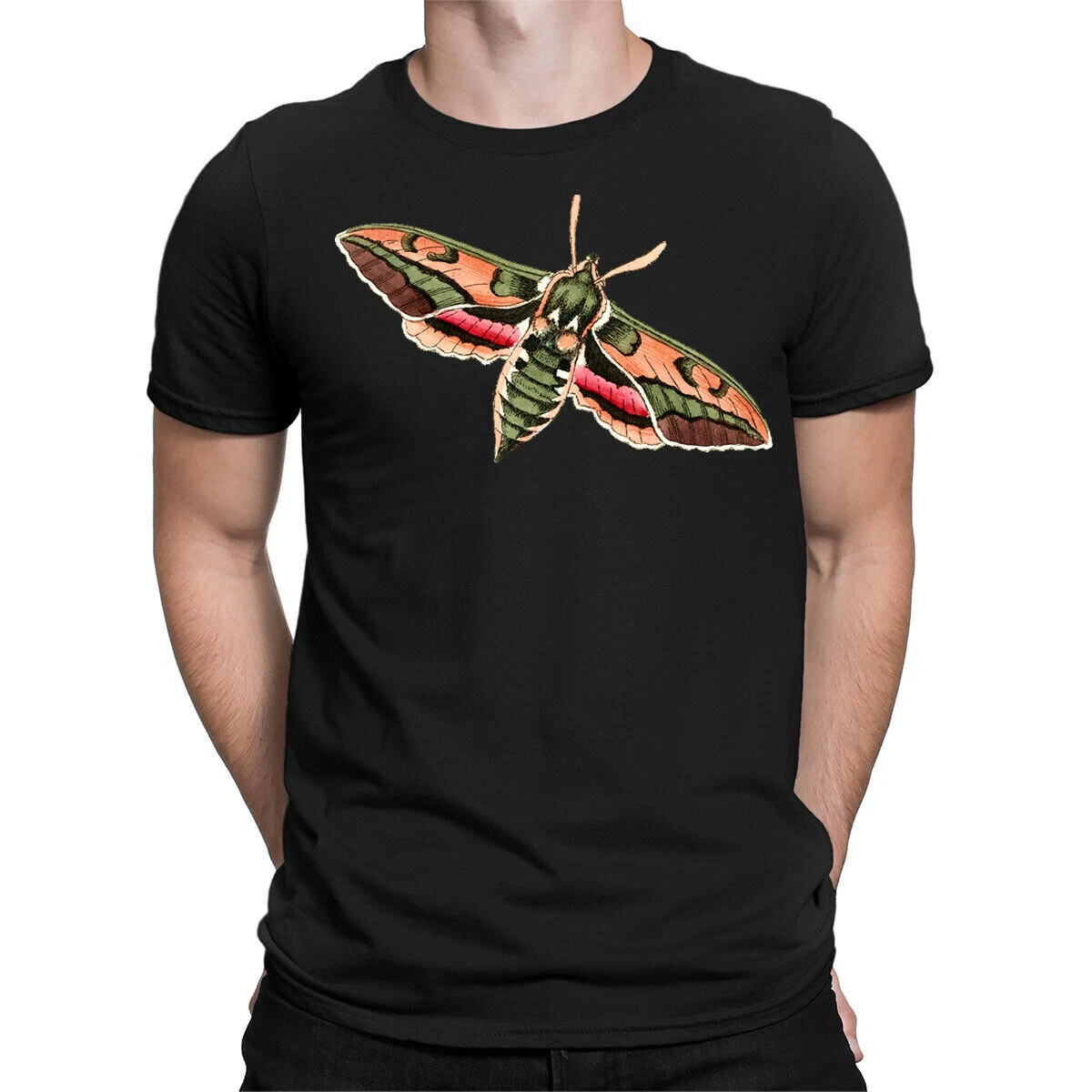 100% cotton tshirts men tee Vintage Moths Butterfly Insect Mens Womens ...