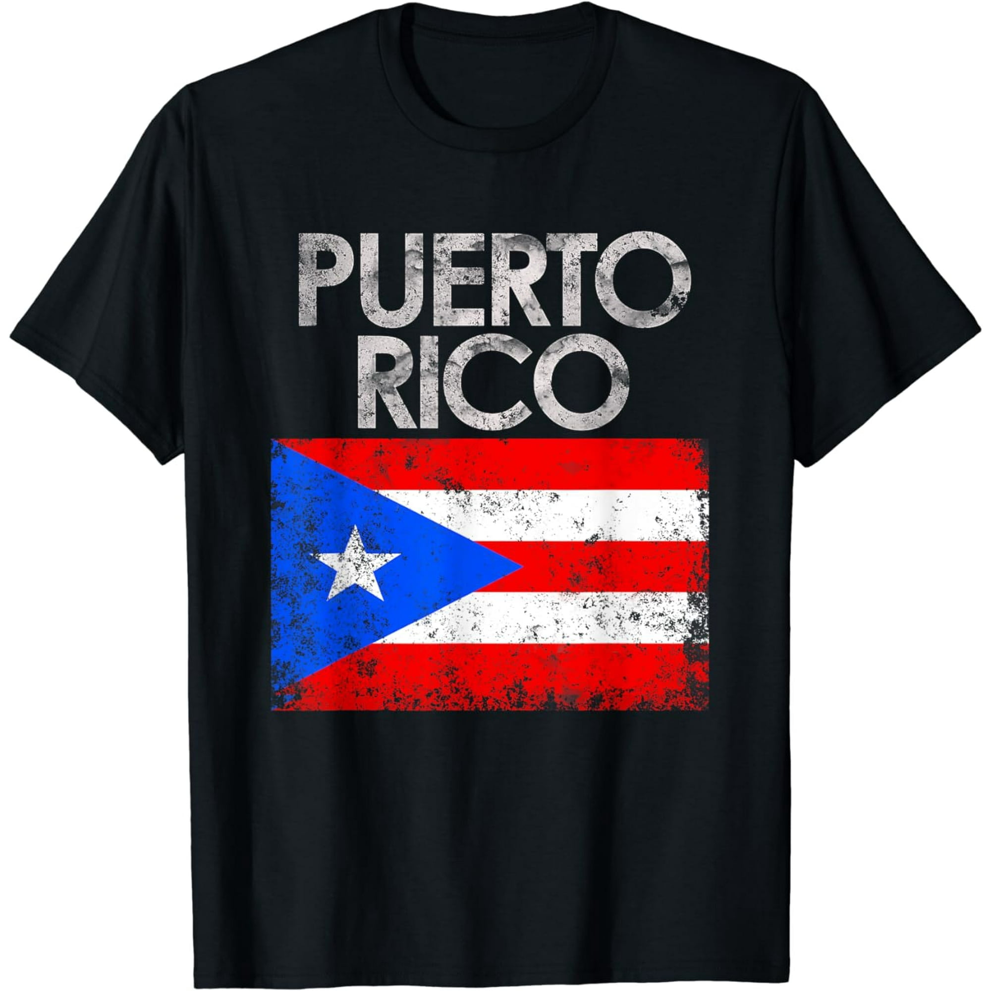 100% cotton tshirts men tee Vintage Puerto Rico Puerto Rican Flag Pride Gift T-Shirt - Walmart.com