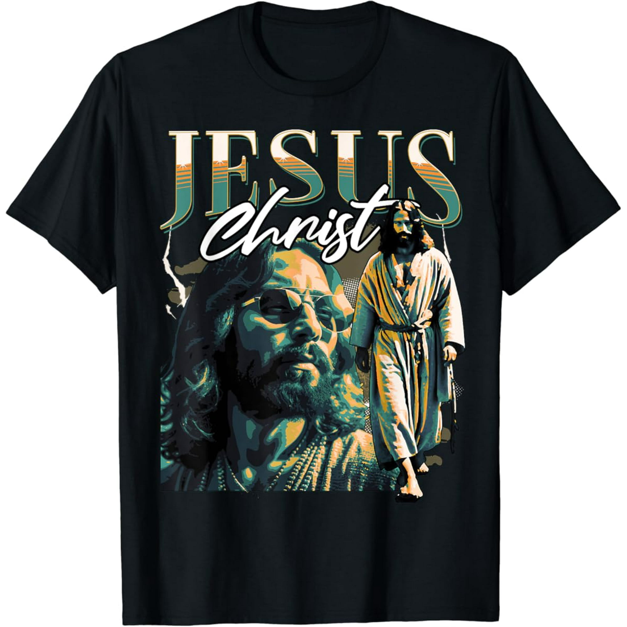 100% cotton tshirts men tee With Jesus Christ Retro 90S Bootleg Rap ...