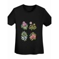 100% cotton tshirts men tee Women's 100% Cotton Floral Print T-Shirt ...