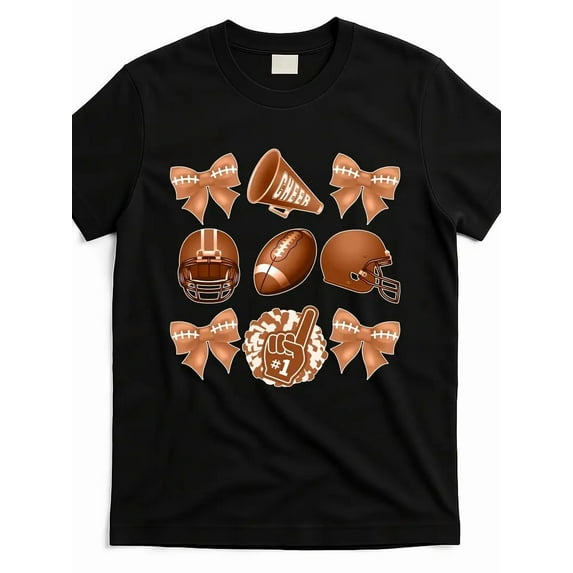 100% cotton tshirts men tee Women's Football Cheer Fan Graphic T-Shirt ...