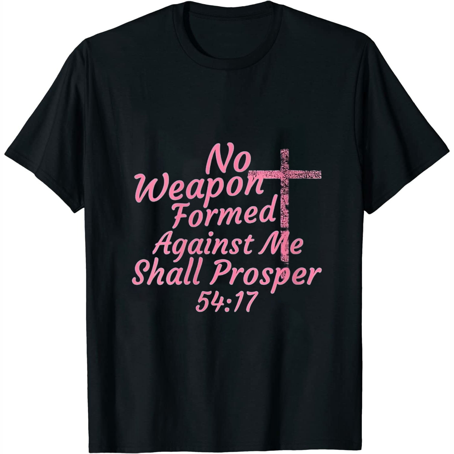 100% cotton tshirts men tee Womens No Weapon Formed Against Me Shall ...