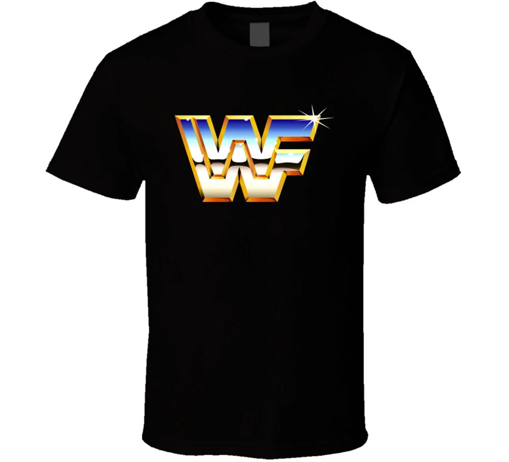 100% cotton tshirts men tee Wwf World Wrestling Federation Shiny Retro ...