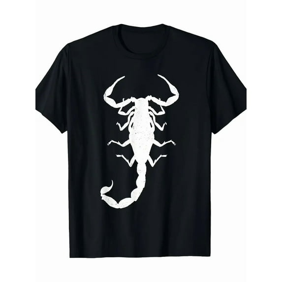 100% cotton tshirts men tee cool scorpion design for men, women, white ...