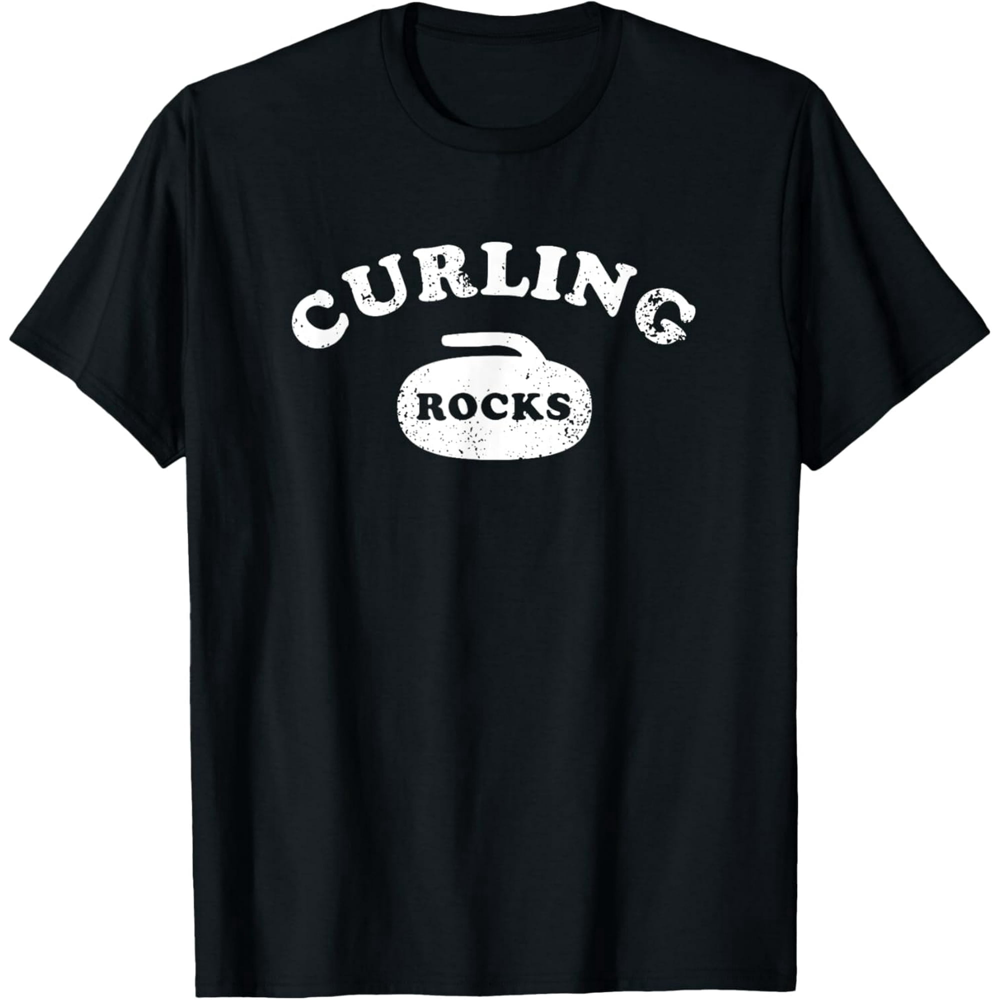 100% cotton tshirts men tee men and women can wear閿涘瓗unny Curling Rocks ...