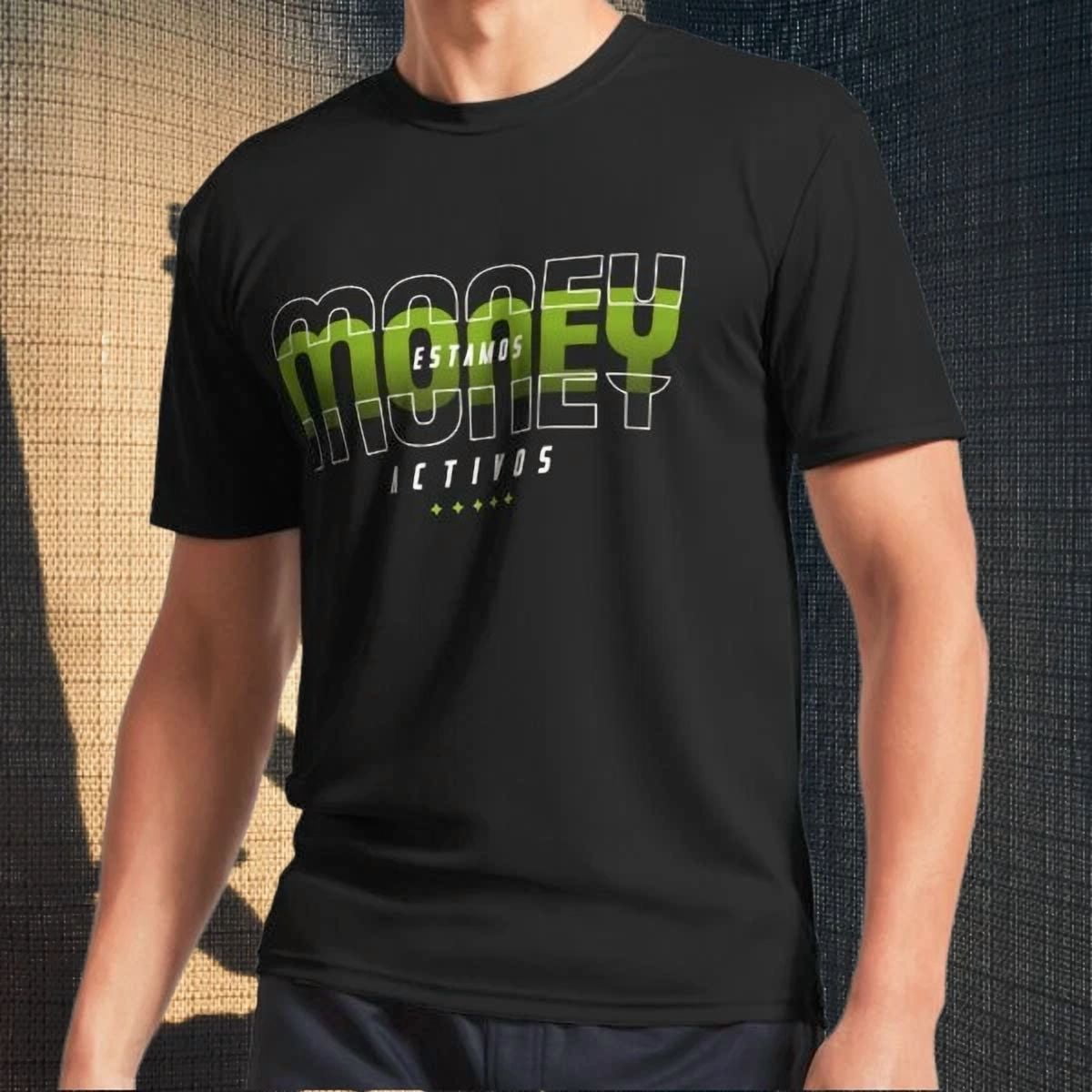 100% cotton tshirts men tee money Active T-Shirt Logo Men's T-Shirt ...