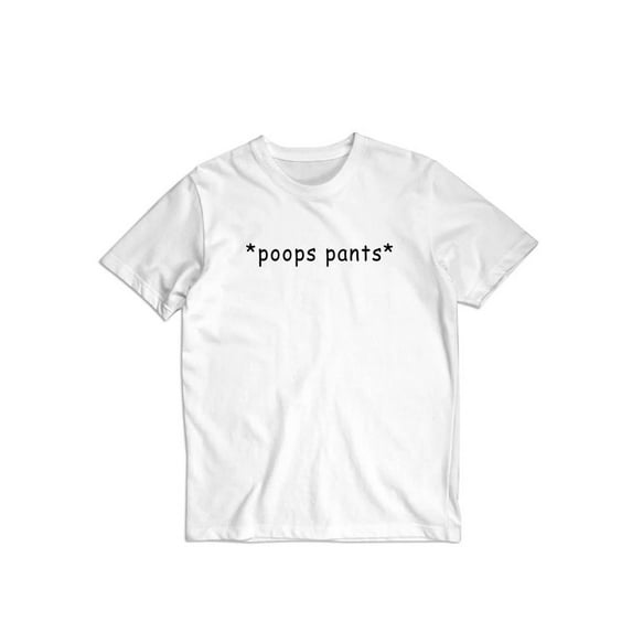 100% cotton tshirts men tee poops pants meme shirt, funny meme tshirt ...