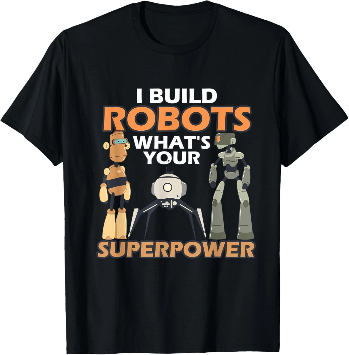 100% cotton tshirts men tee robot, robotics, robot science, robot ...