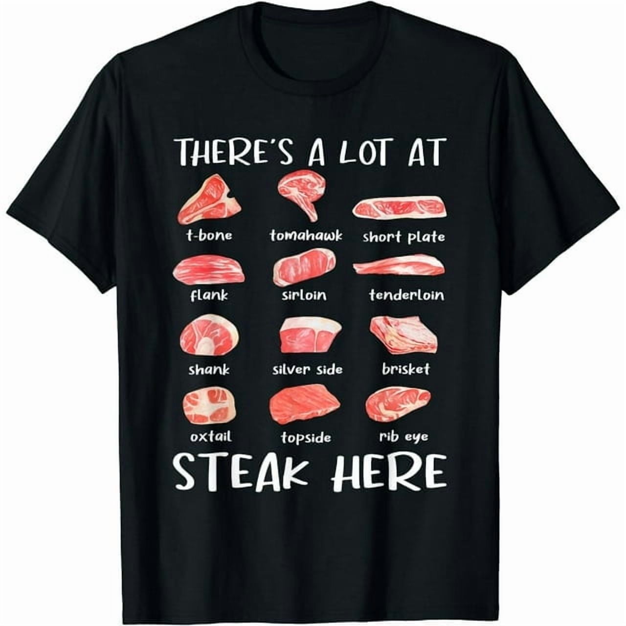 100% cotton tshirts men tee t-bone tomahawk short plate flank Sirloin ...