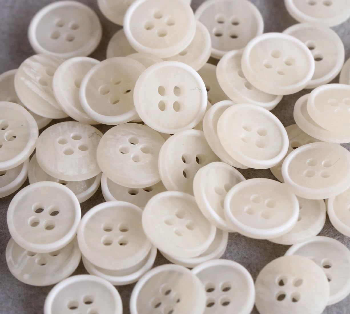 100 count 15/32 Inch(11.5mm) Small Size Round Buttons 4-Hole Flatback ...