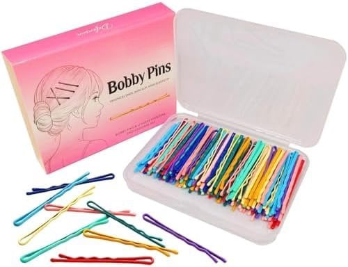 100 count 2.2 Inch Multi-Color Bobby Pins, Cute Colored Hair Pins for ...