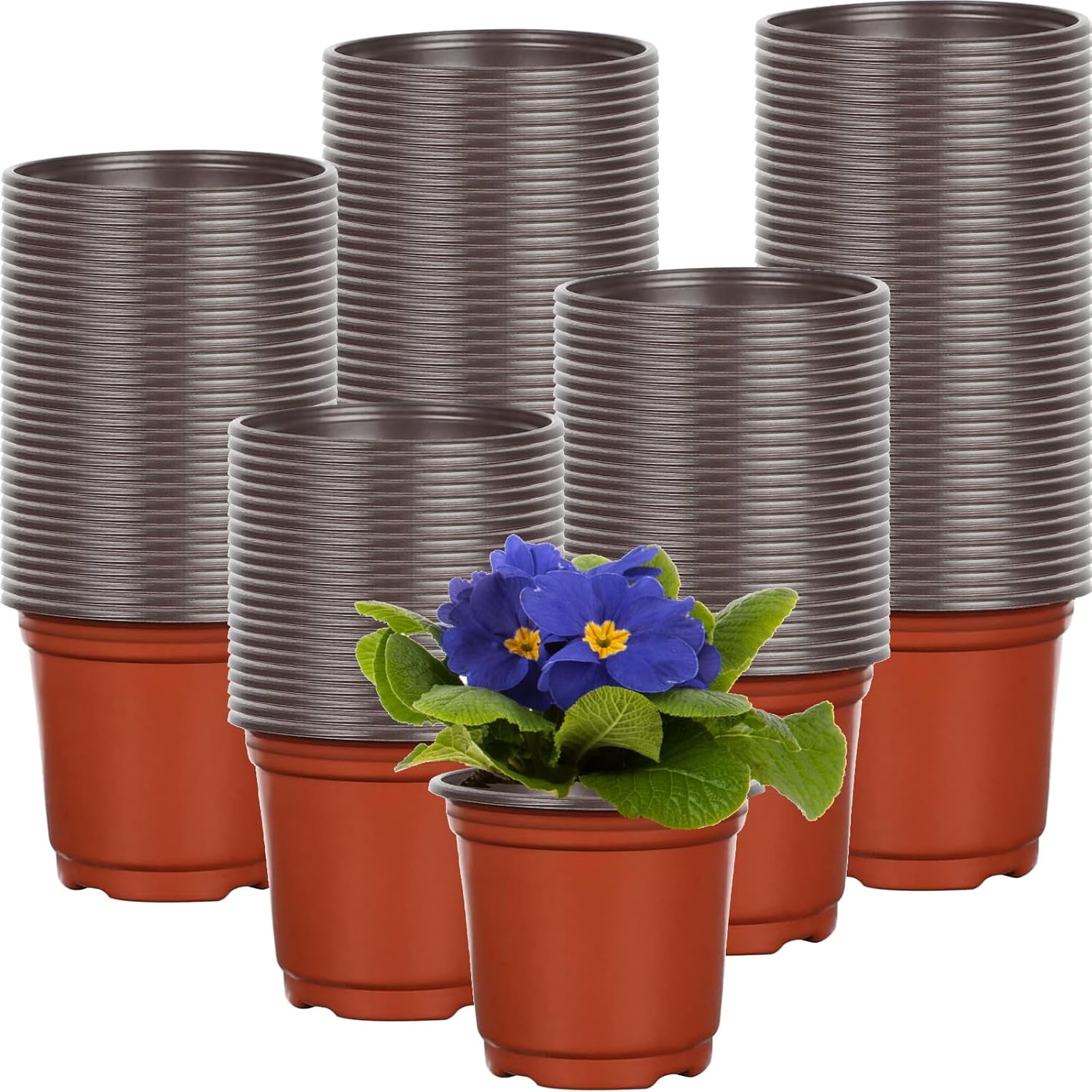 100 count 4 Inch Pots Pots Starting Pots Garden Pots with Drainage ...