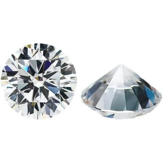 100 count 6mm AAAAA Round Machine Cut White Cubic Zirconia Loose Stones ...