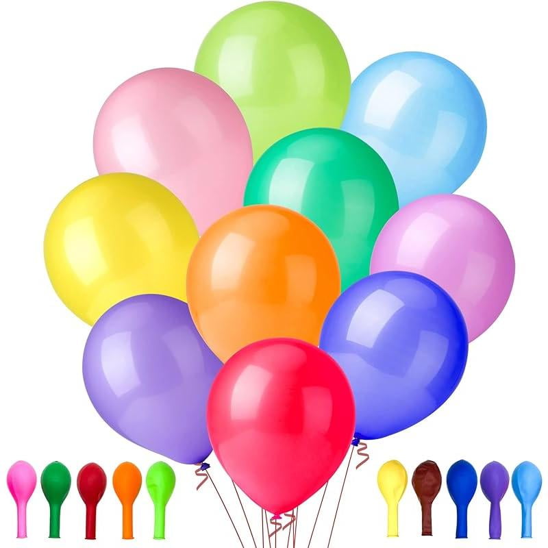 100 count Balloons Assorted Colors(Inside 10 Colors-10 Per Color ...