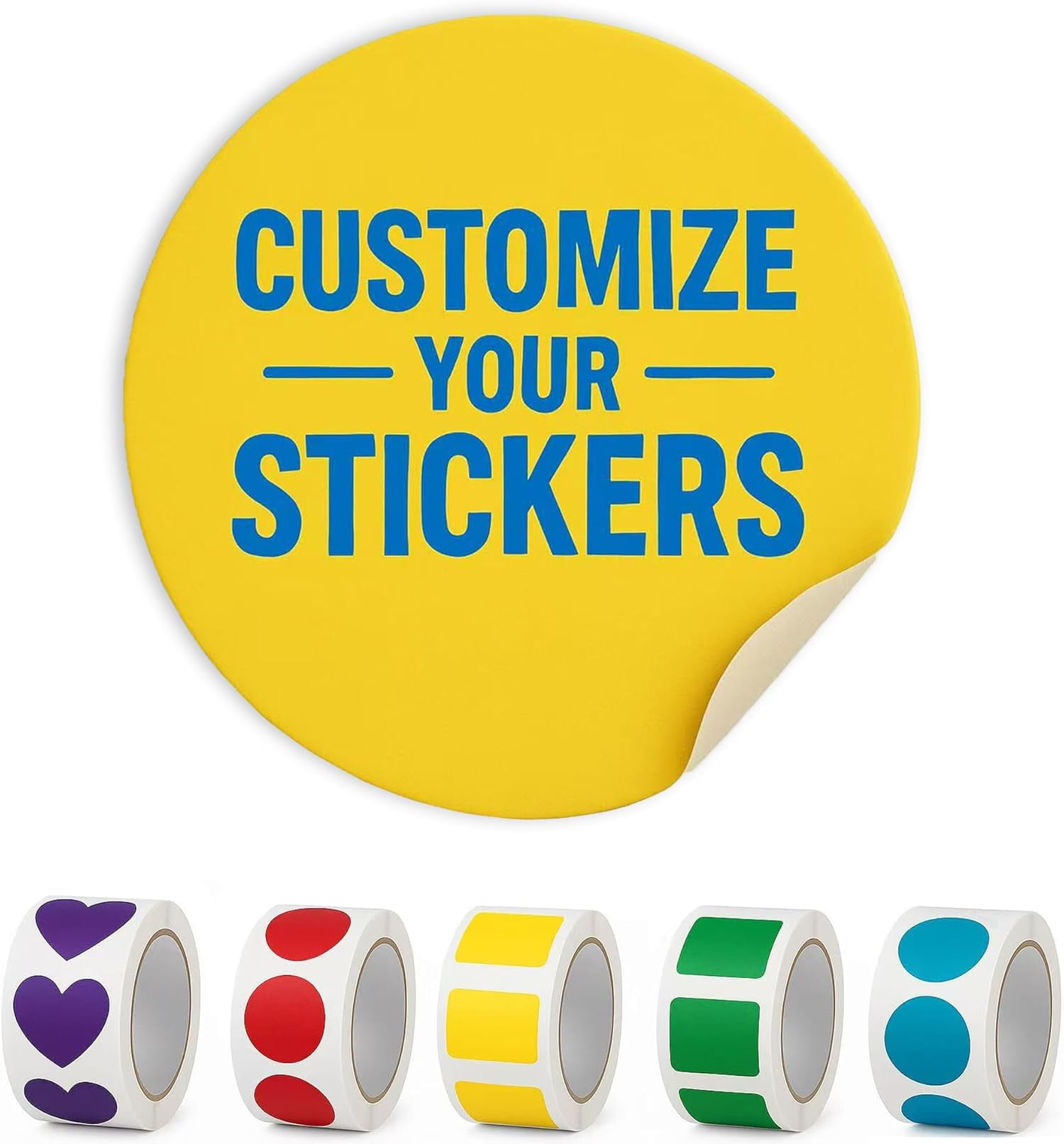 100 count Custom Sticker Labels,Custom Roll Stickers - Vinyl Stickers ...