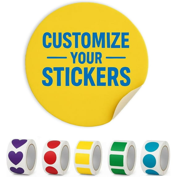 100 count Custom Sticker Labels,Custom Roll Stickers - Vinyl Stickers ...