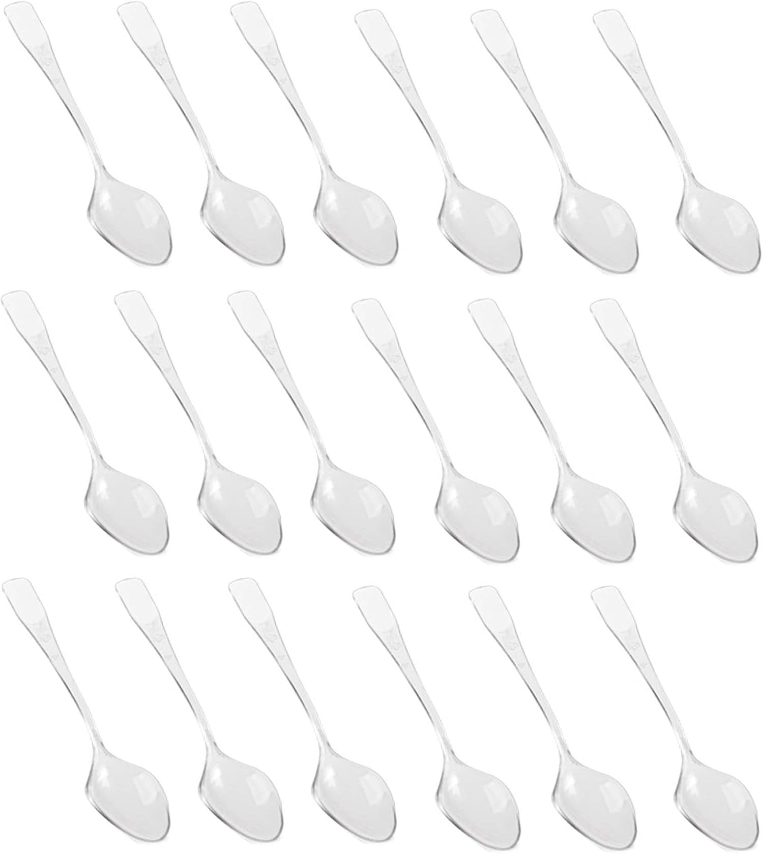 100 count Disposable Mini Ice Cream Spoons, Small Plastic Dessert ...