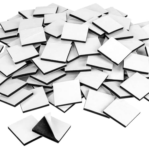 100 count Double Sided Tape - Double Sided Pads, Square Two Sided Tape ...