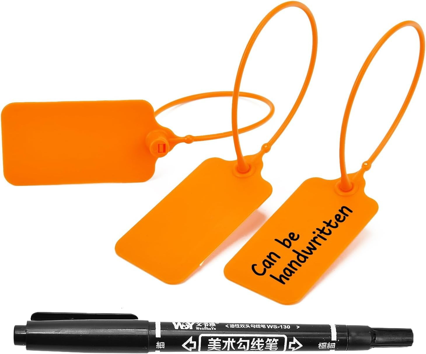 100 count Luggage Tags Seals Label Logistics Sign Tie Bag Tag, Sealing ...