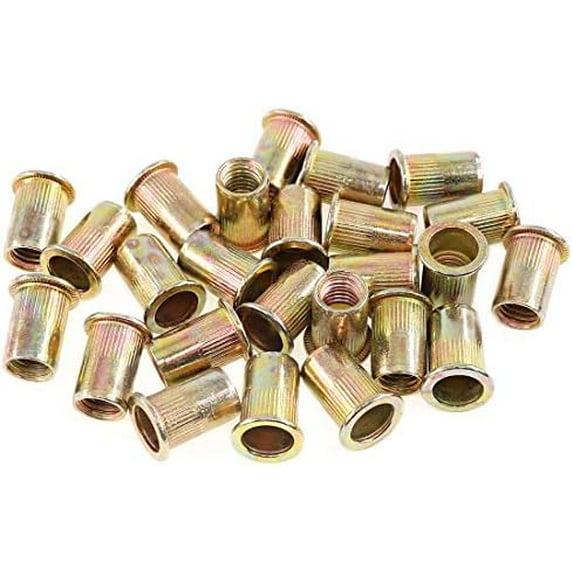 100 count M10 Rivet Nuts Metric Zinc Plated Rivet Nut Rivet Nut Flat ...