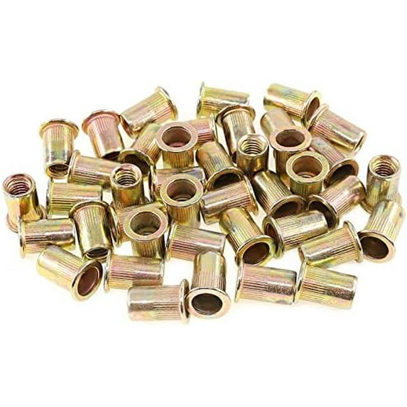 100 count M8 Rivet Nuts Metric Zinc Plated Rivet Nut Rivet Nut Flat ...