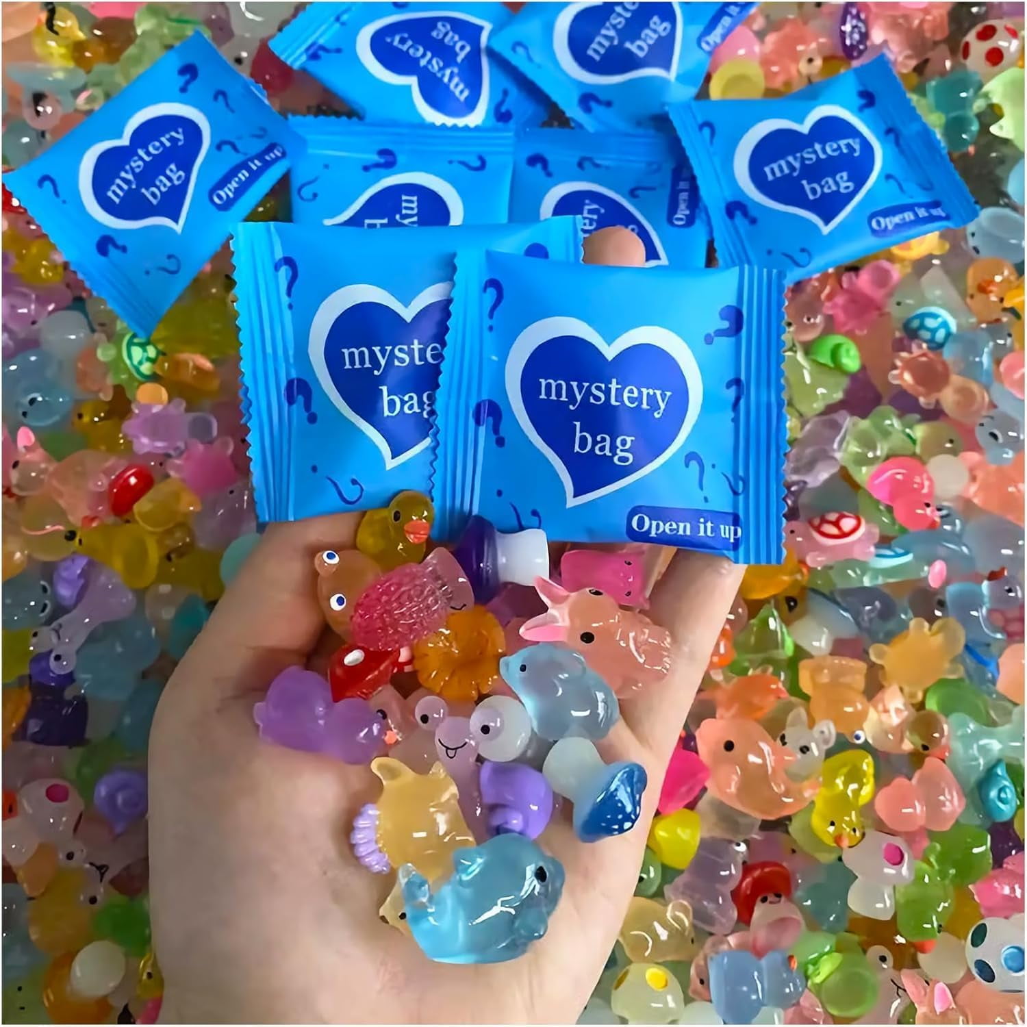 100 count Mini Glow in The Dark Models, Blind Bag, DIY Fairy Garden ...