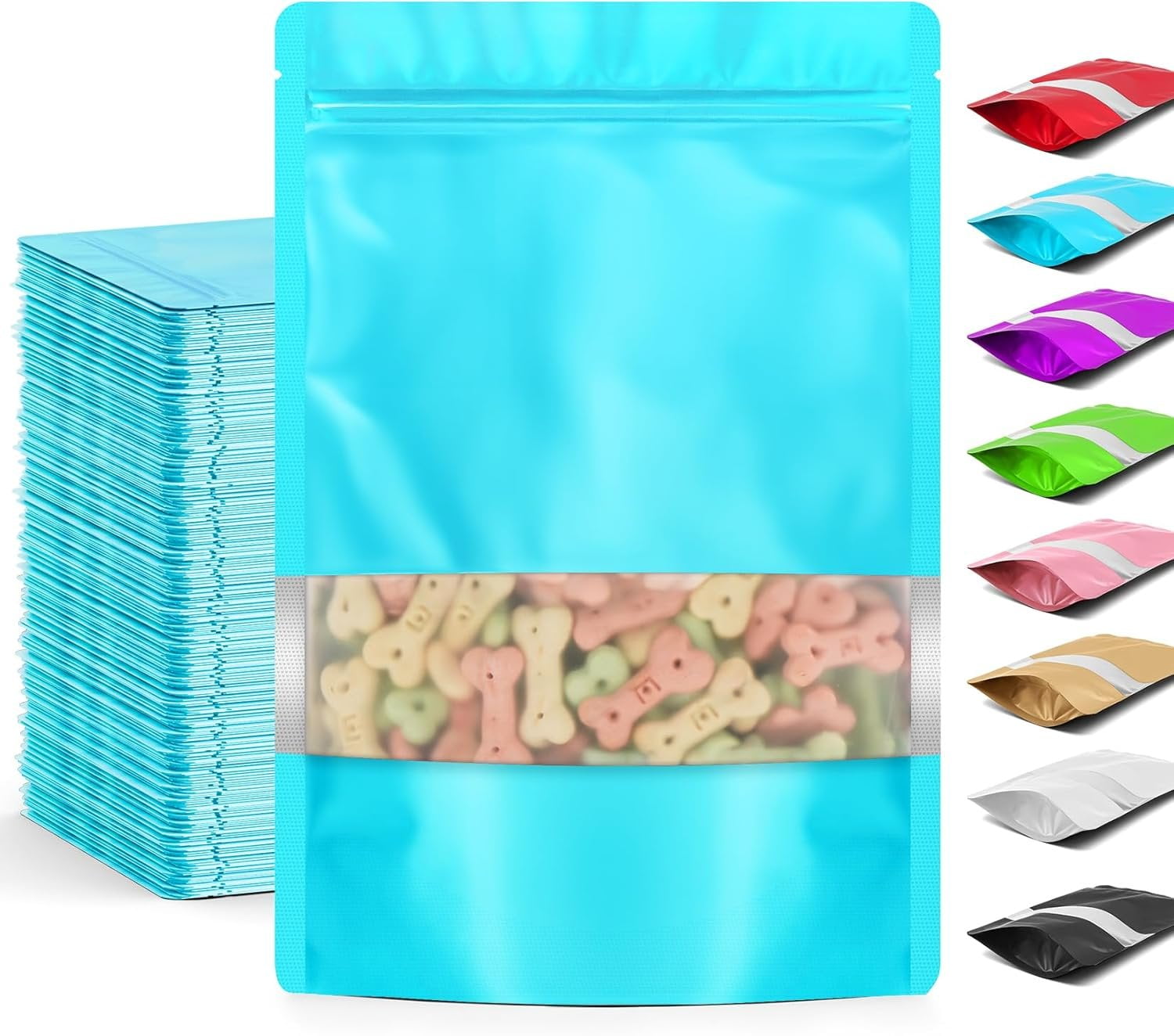 100 count Smell Proof Sealable Packaging Bags,Mylar Clear Bags for ...