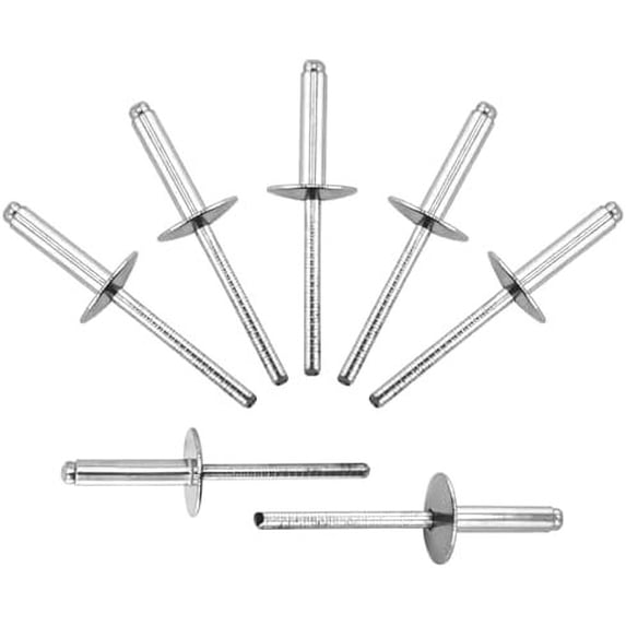 100 count Stainless Steel Large Flange Blind Rivets, 3/16 * 3/4 ...