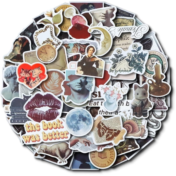 100 count Stickers, Scrapbook Sticker for Scrapbooking Aesthetic ...