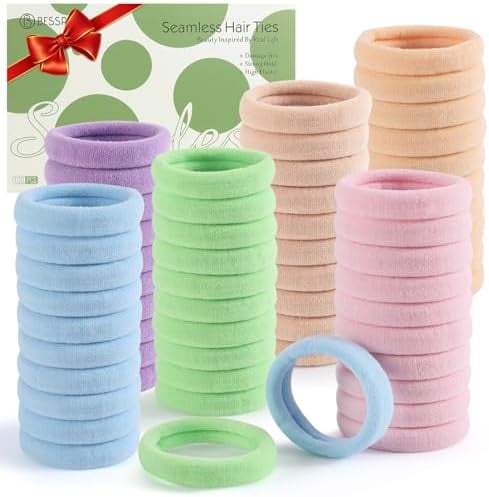 100 count Thick Seamless Hair Ties, Ponytail Holders Hair Accessories ...