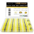 100 count Yellow Heat Shrink Connectors,12-10 AWG, Self Soldering ...