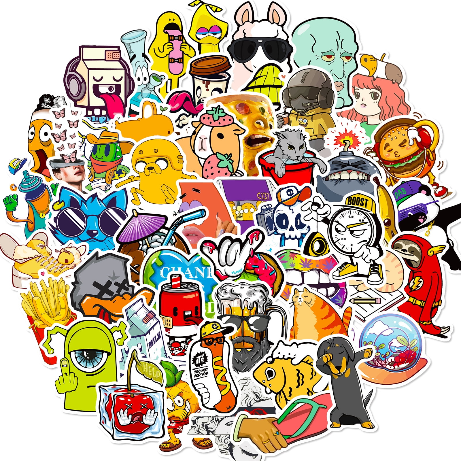 100 fashion mix and match fashion funny mix and match stickers cute ...