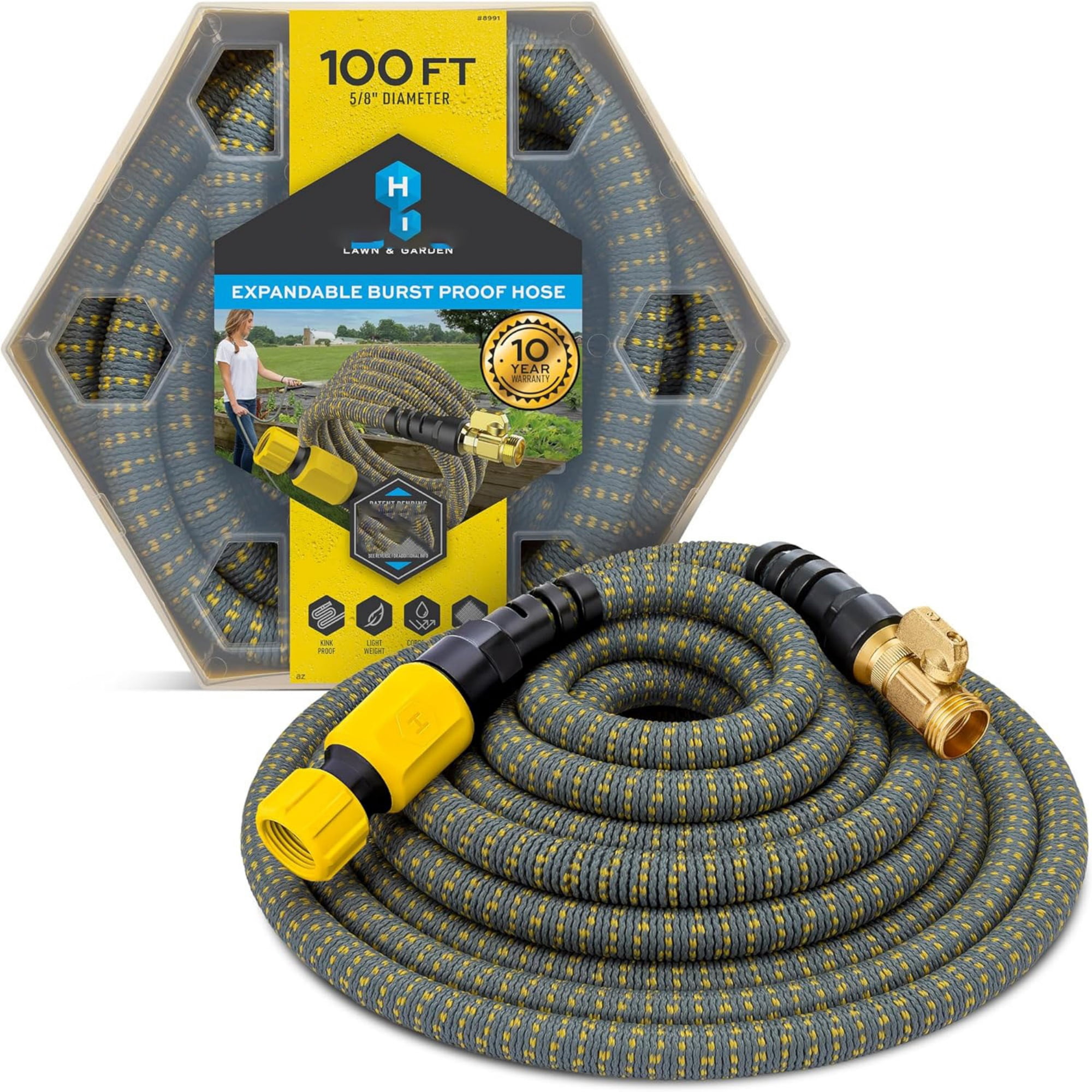 100 ft Expandable Garden Hose with Patented Force Control Technology ...