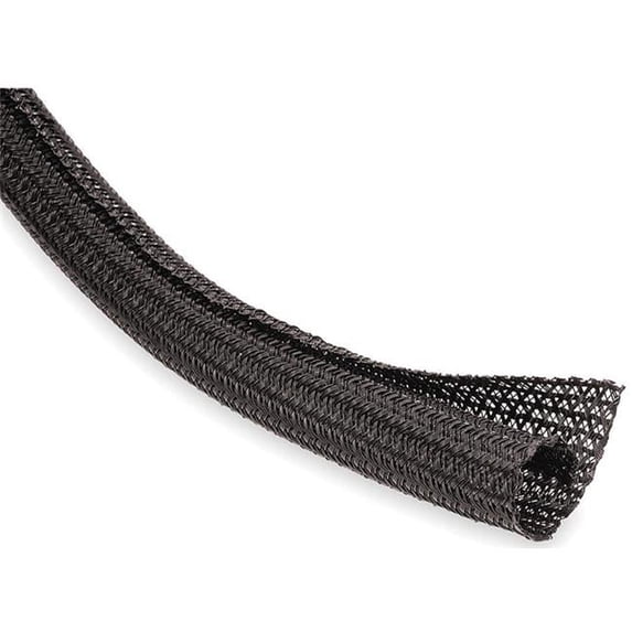 100 ft. Flexo F6 Split Loom Black Braided Cable Sleeve - Walmart.com