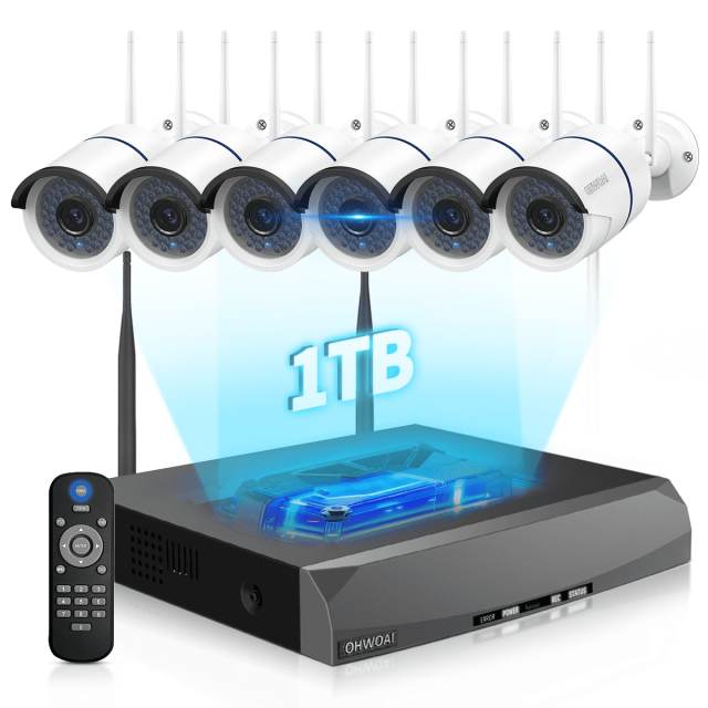 《100 ft Night Vision & Dual Antennas》OHWOAI 3MP Wireless Outdoor ...
