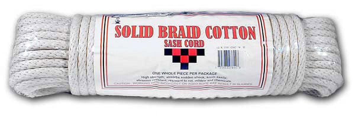 100-ft. Rope Solid Braid Cotton Sash Cord - Walmart.com