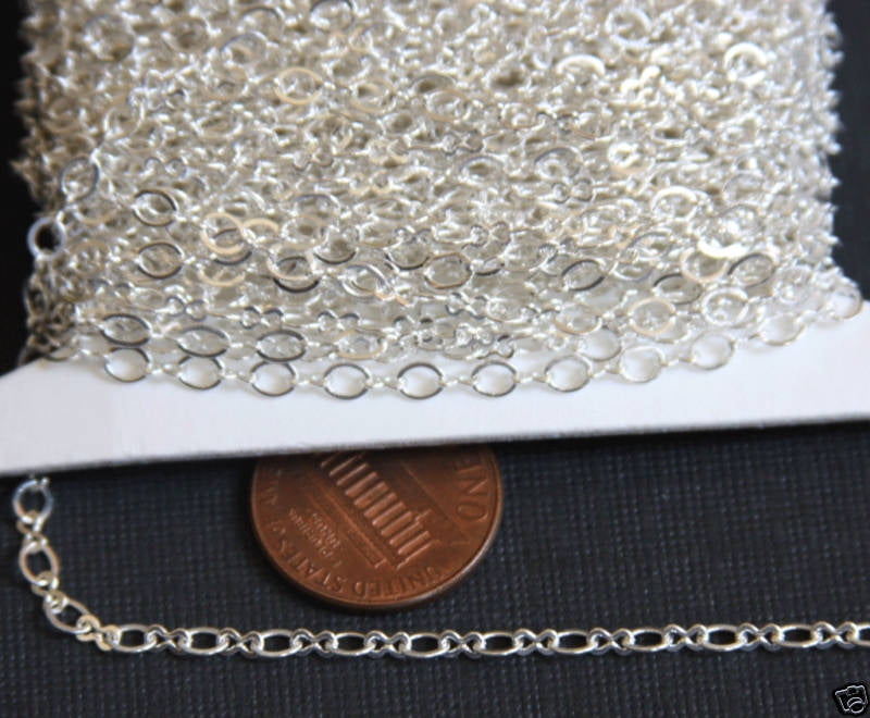 100 ft Silver Plated Figure 8 Connector Chain 2.5X3.1mm - Walmart.com