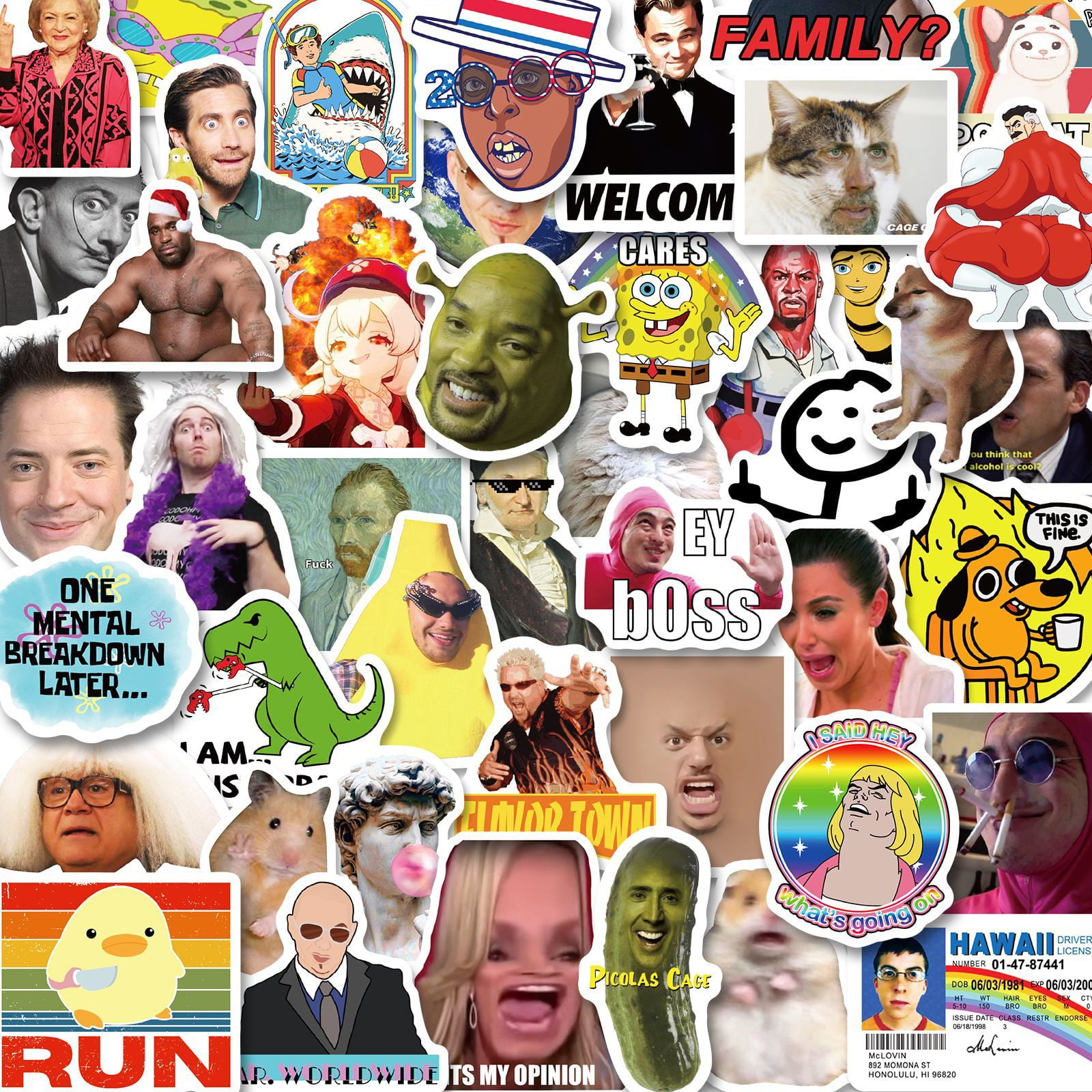 100 funny emoticon stickers, Internet celebrity charming emoticons ...