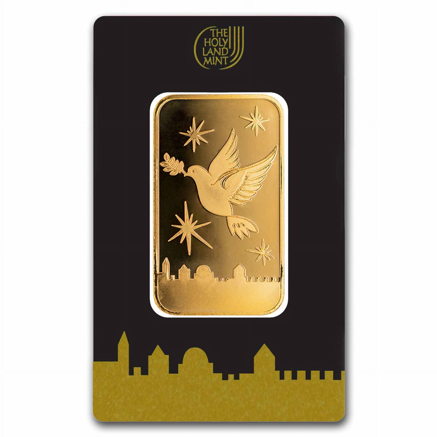 100 gram Gold Bar - Holy Land Mint Dove of Peace (In Assay) - Walmart.com